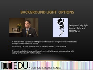 3 point lighting powerpoint | PPT