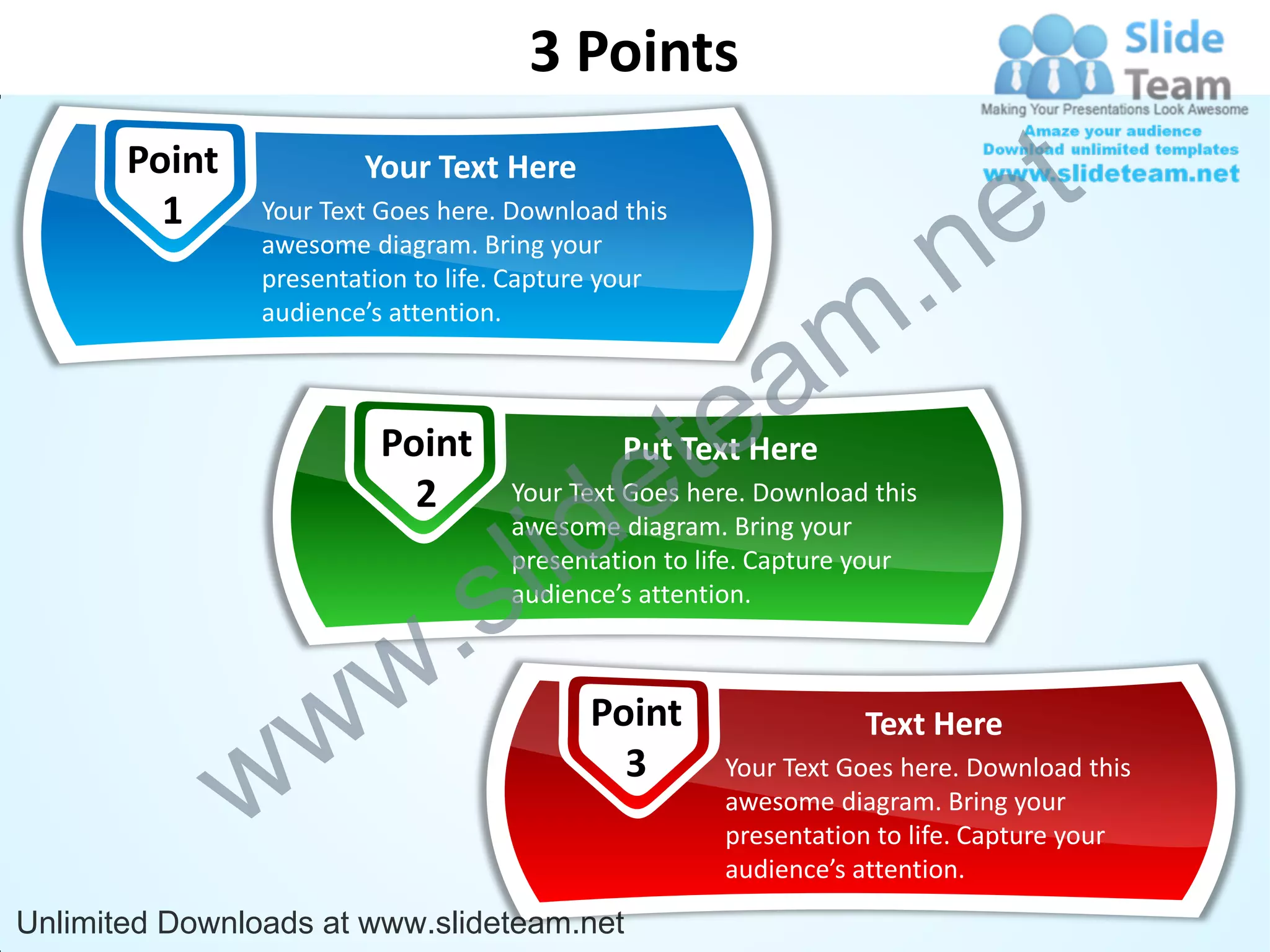 3 points powerpoint slides presentation diagrams templates | PDF