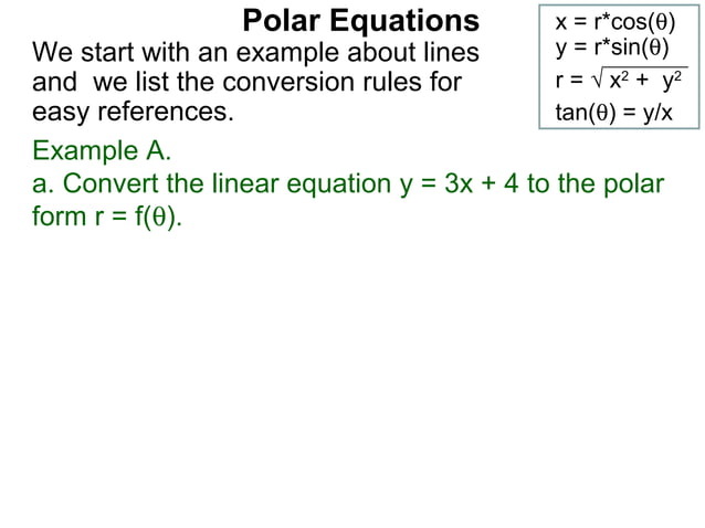 3 polar equations | PPT | Free Download