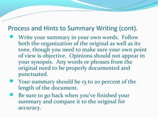 3 power point synopsis writing | PPT