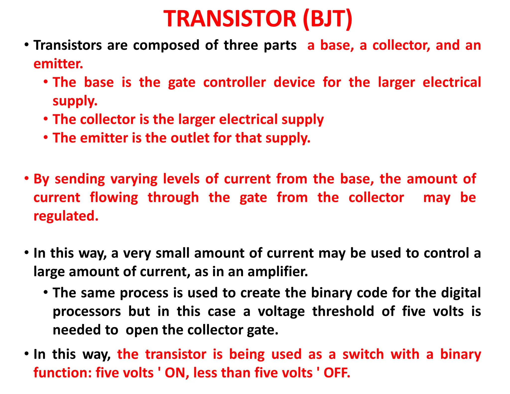 Advantages of the 3 Power Transistor used in the Automobile | PPTX