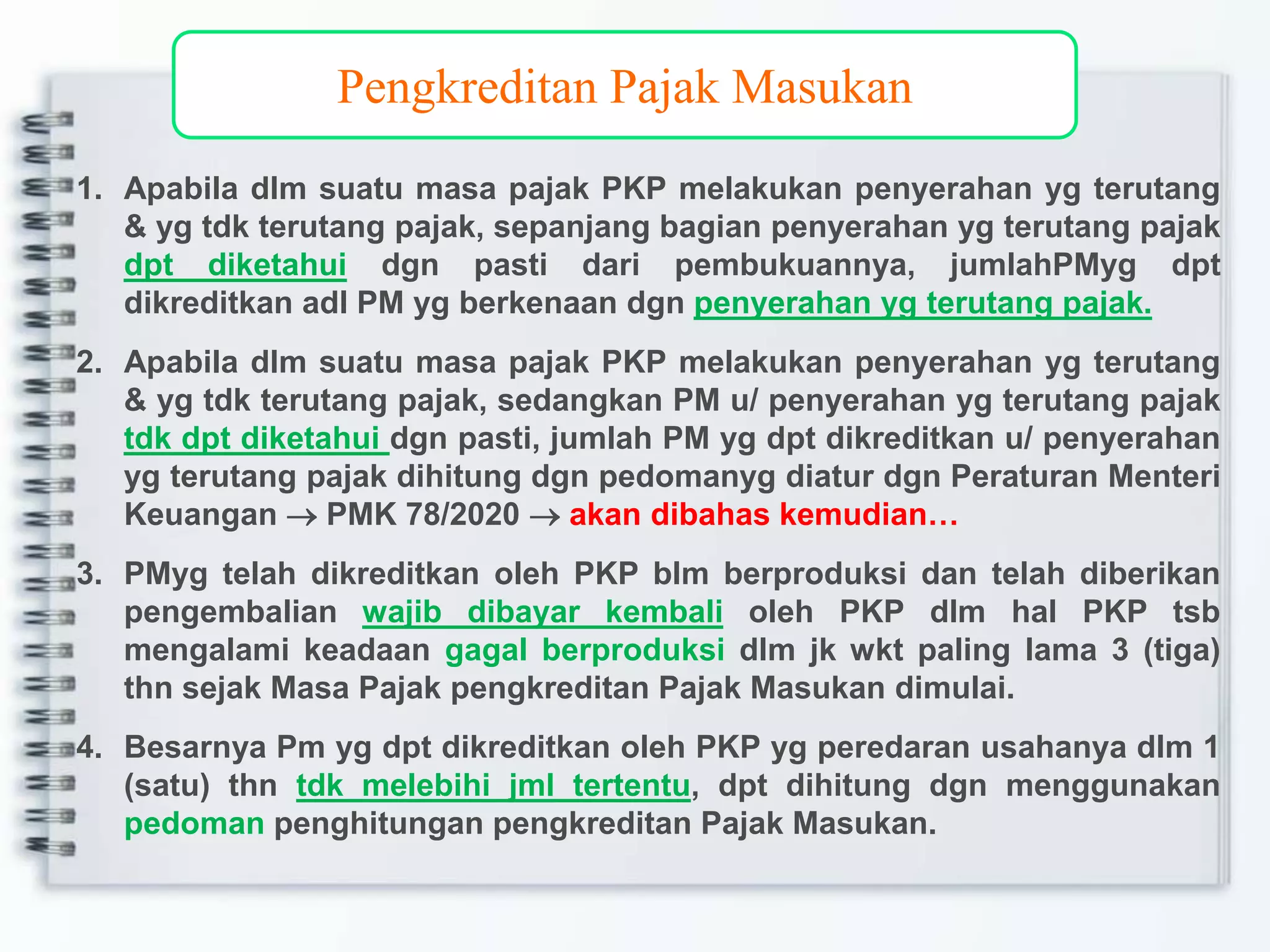 3 ppn dpp, pm, kms, restitusi, & fasilitas | PPTX