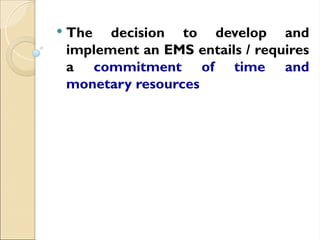Environmental management systems. (EMS). | PPT