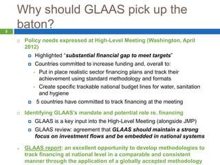 UN-Water GLAAS "TRACKFIN Initiative" | PPTX | Water Services | Home ...