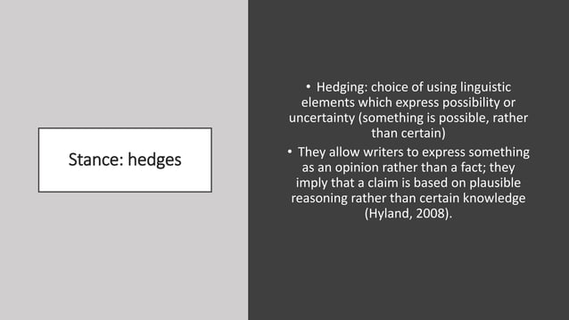 Lesson 3: Stance markers | PPTX