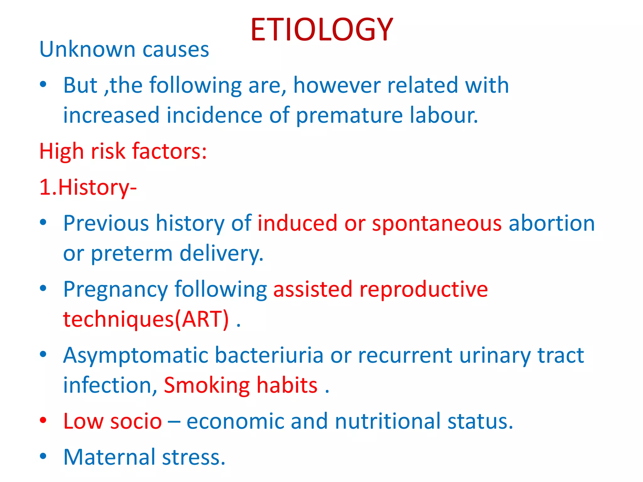 PRE TERM LABOUR | PPTX