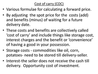 pricing forwards and futures | PPTX