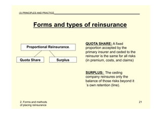 3) Principles and Practice of Reinsurance | PDF