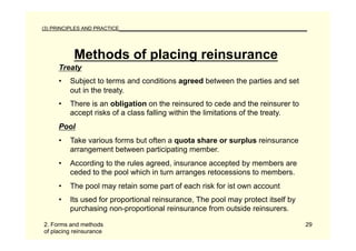 3) Principles and Practice of Reinsurance | PDF