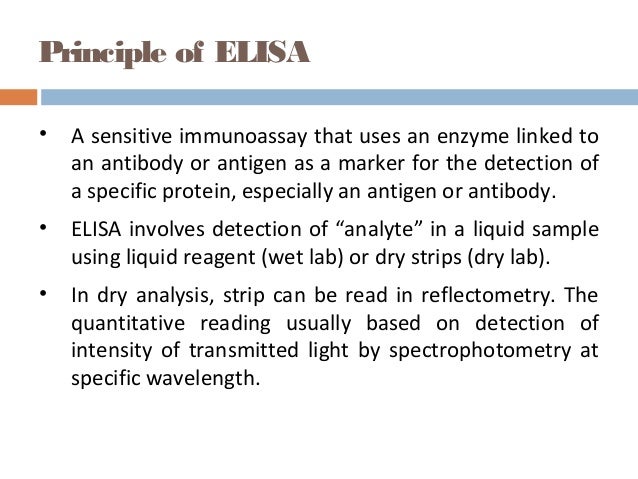 Principles and Applications of ELISA
