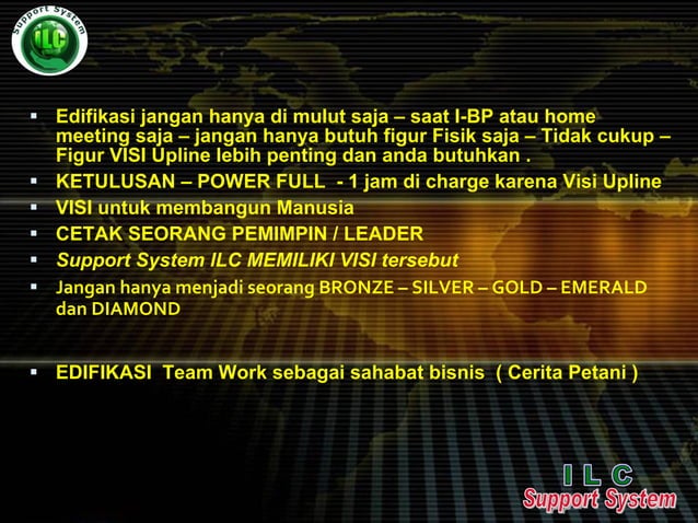 3 prinsip dasar ILC Support System | PPT