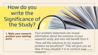 3_Problem Identification Significance of study,Hypothesis Formulation ...