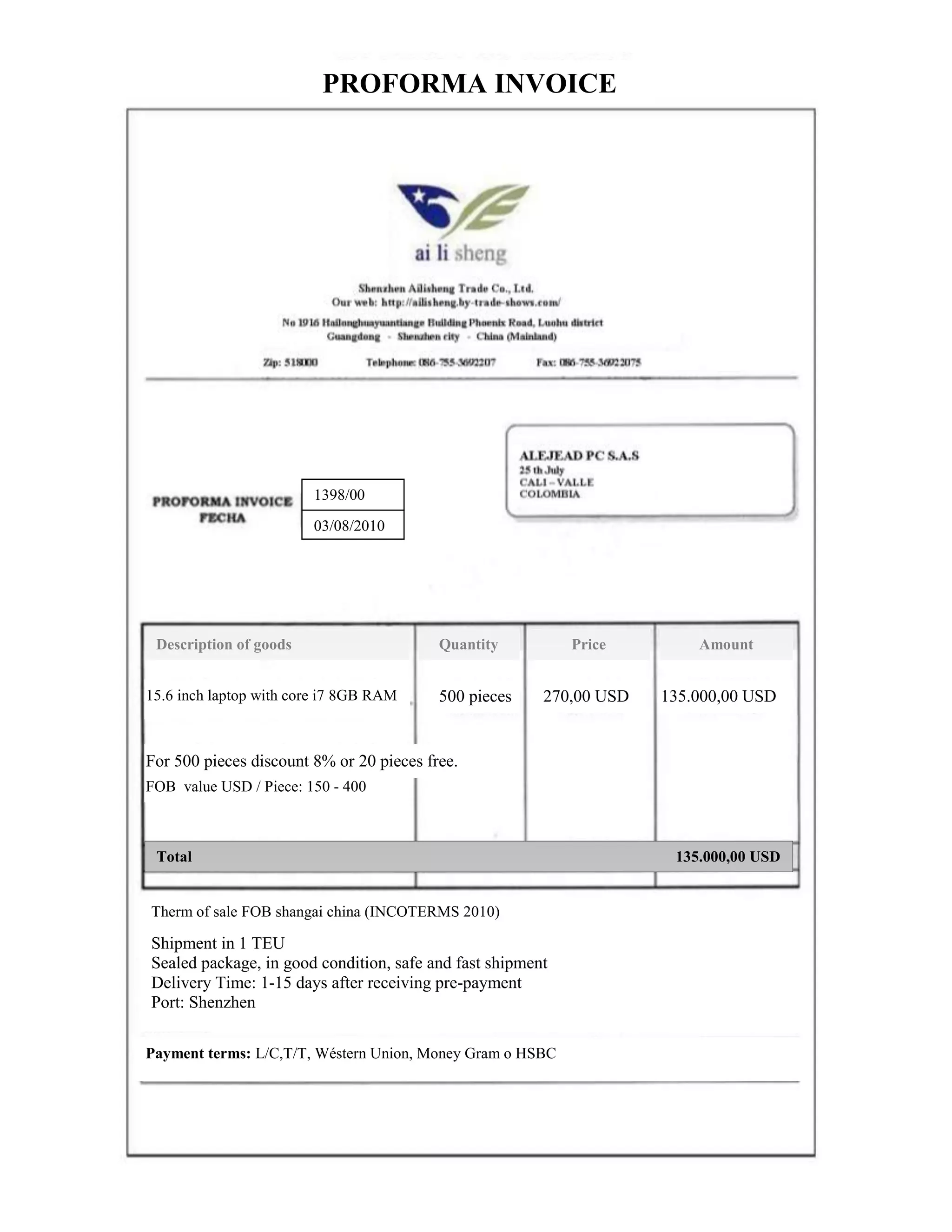 factura proforma | PDF