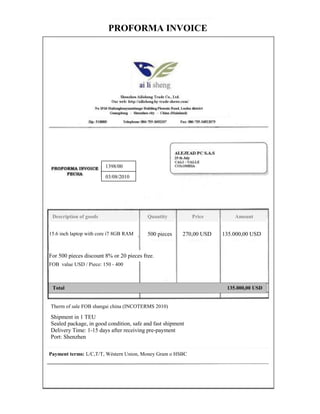 factura proforma | PDF
