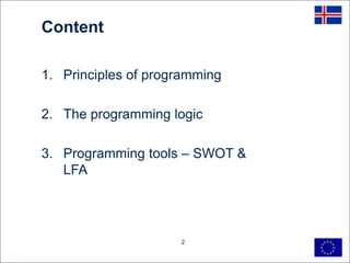 3 programming and tools swot & lfa | PPT