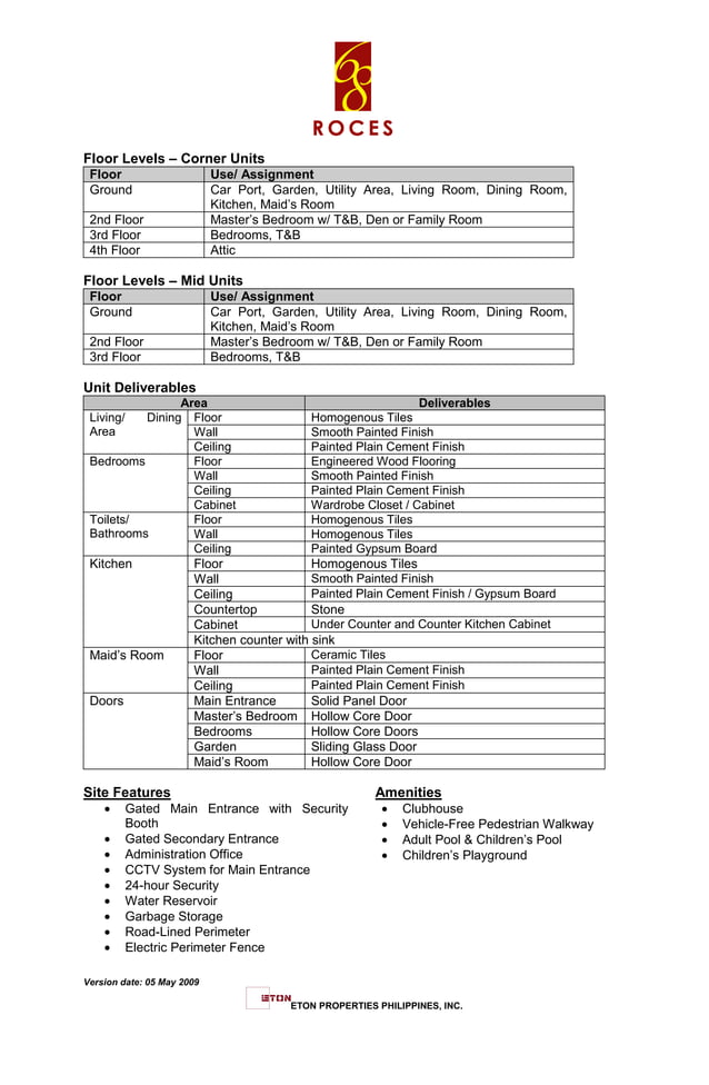 3 Project Information Sheet (68 Roces) | PDF