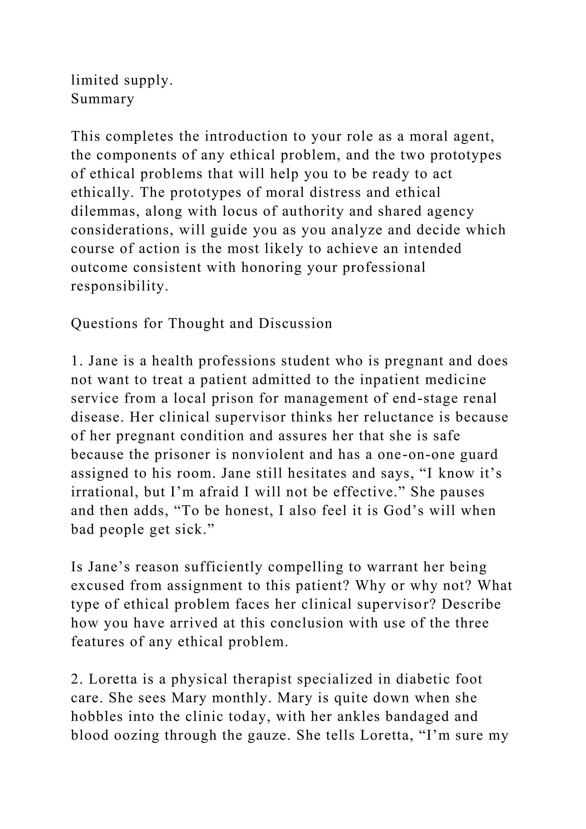 3Prototypes of Ethical ProblemsObjectivesThe reader shou.docx