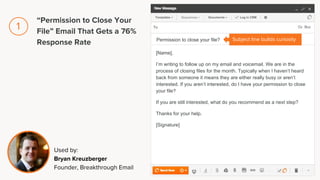 3 Proven Sales Email Templates Used by Successful Companies | PDF