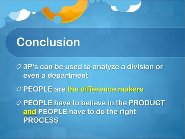 3P's: People, Process, Product | PPTX