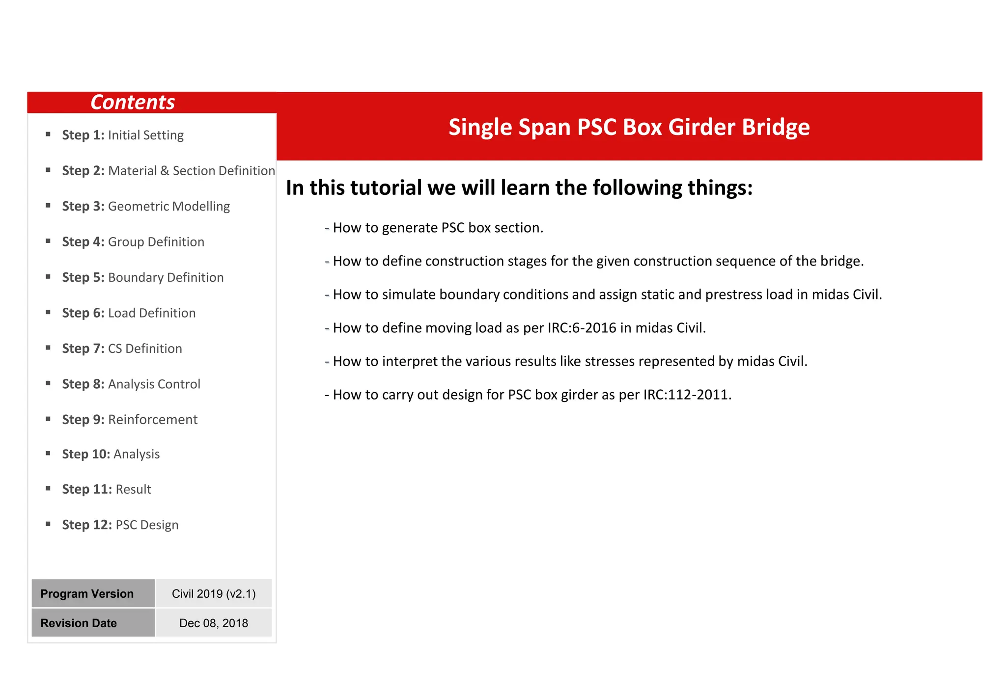 PSC Box Bridge Single Span for structural engineers | PDF