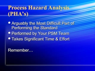 process hazard analysis for chemical industry | PPT