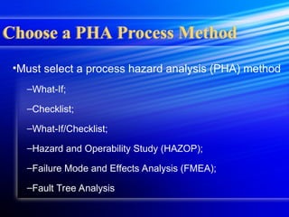 process hazard analysis for chemical industry | PPT