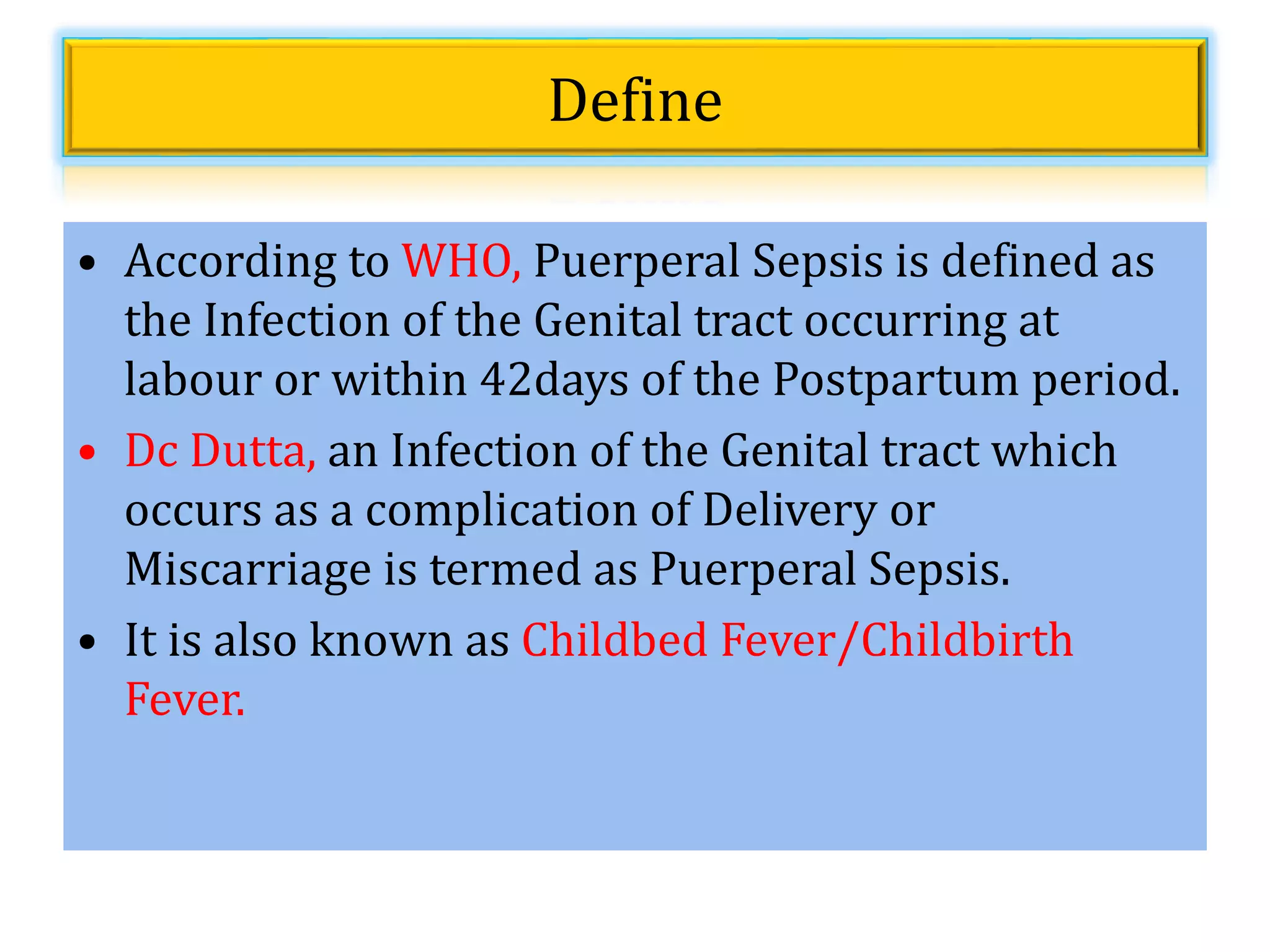 Puerperal Infection | PPTX
