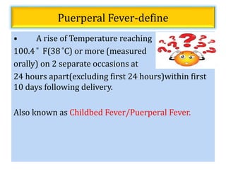 Puerperal Infection | PPTX