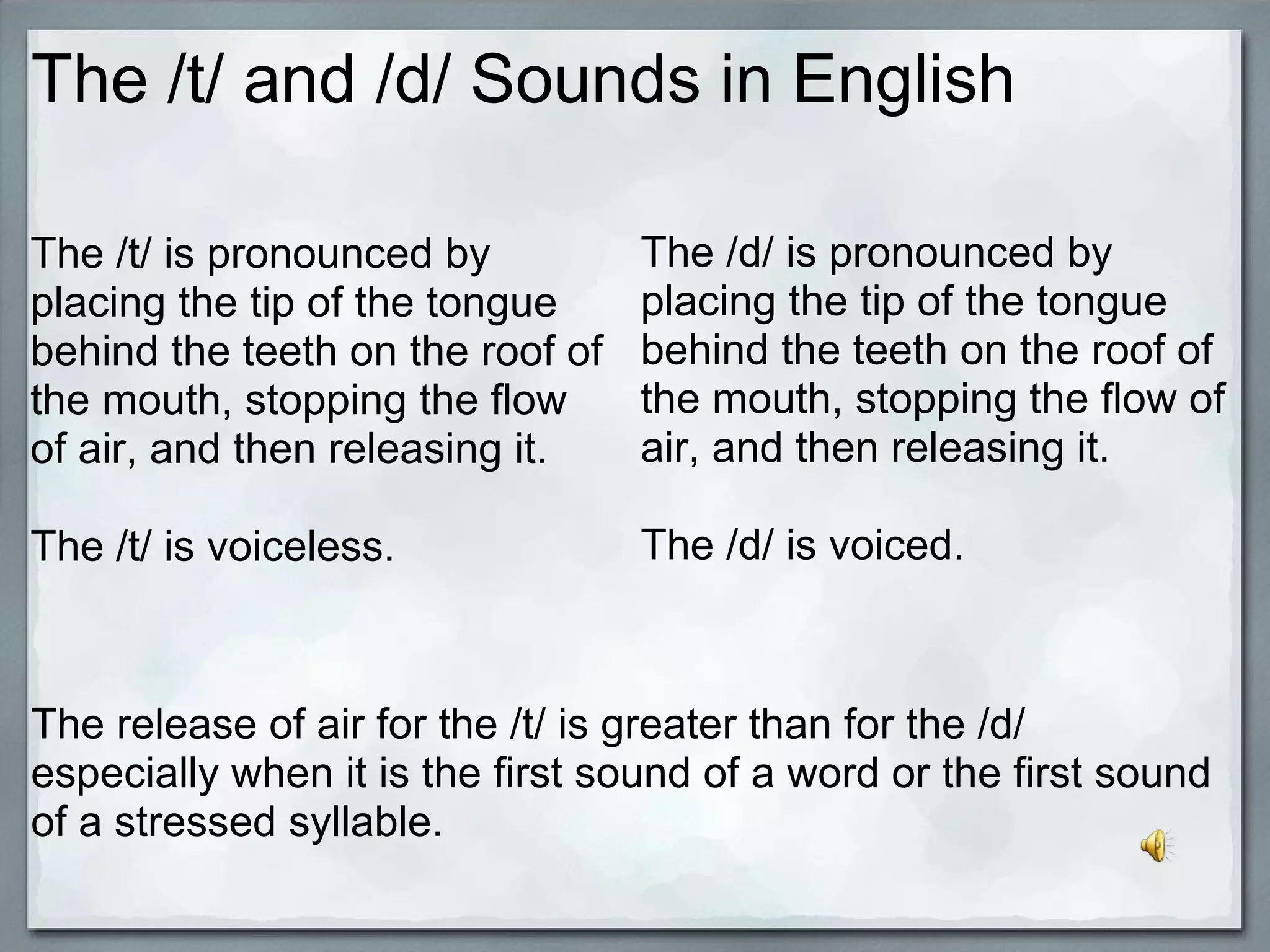 The t and_the_d_sounds_in_english | PPT