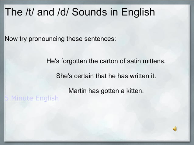 The t and_the_d_sounds_in_english | PPT | Dental Health | Diseases and ...