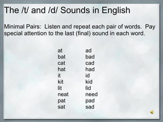 The t and_the_d_sounds_in_english | PPT