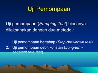 3 pumping test | PPT