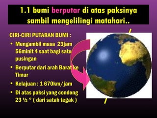 PUTARAN BUMI. sesuai untuk pelajar pelajar stpm | PPT