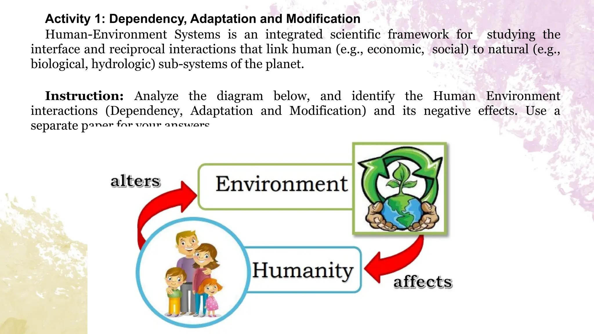 Human Environment Systems. DIASS HUMSS SUB. | PPTX