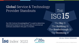 3Q22 Global ISG Index™ | PDF | Information Services Industry | Industries