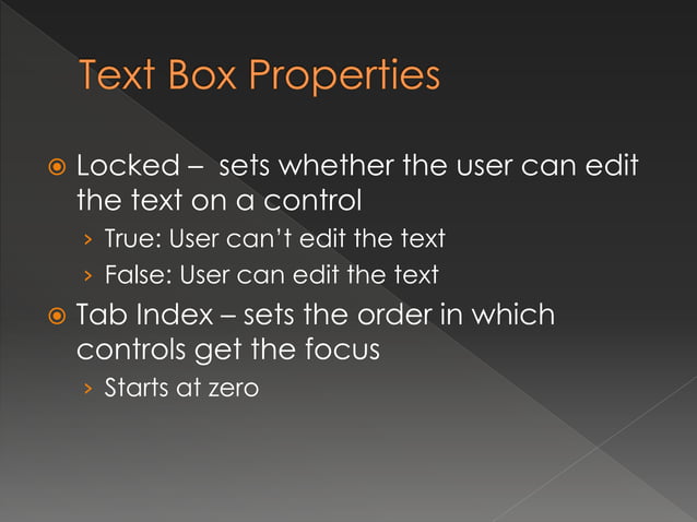 Commonly Used Controls And Their Properties Pptx Computing Technology And Computing