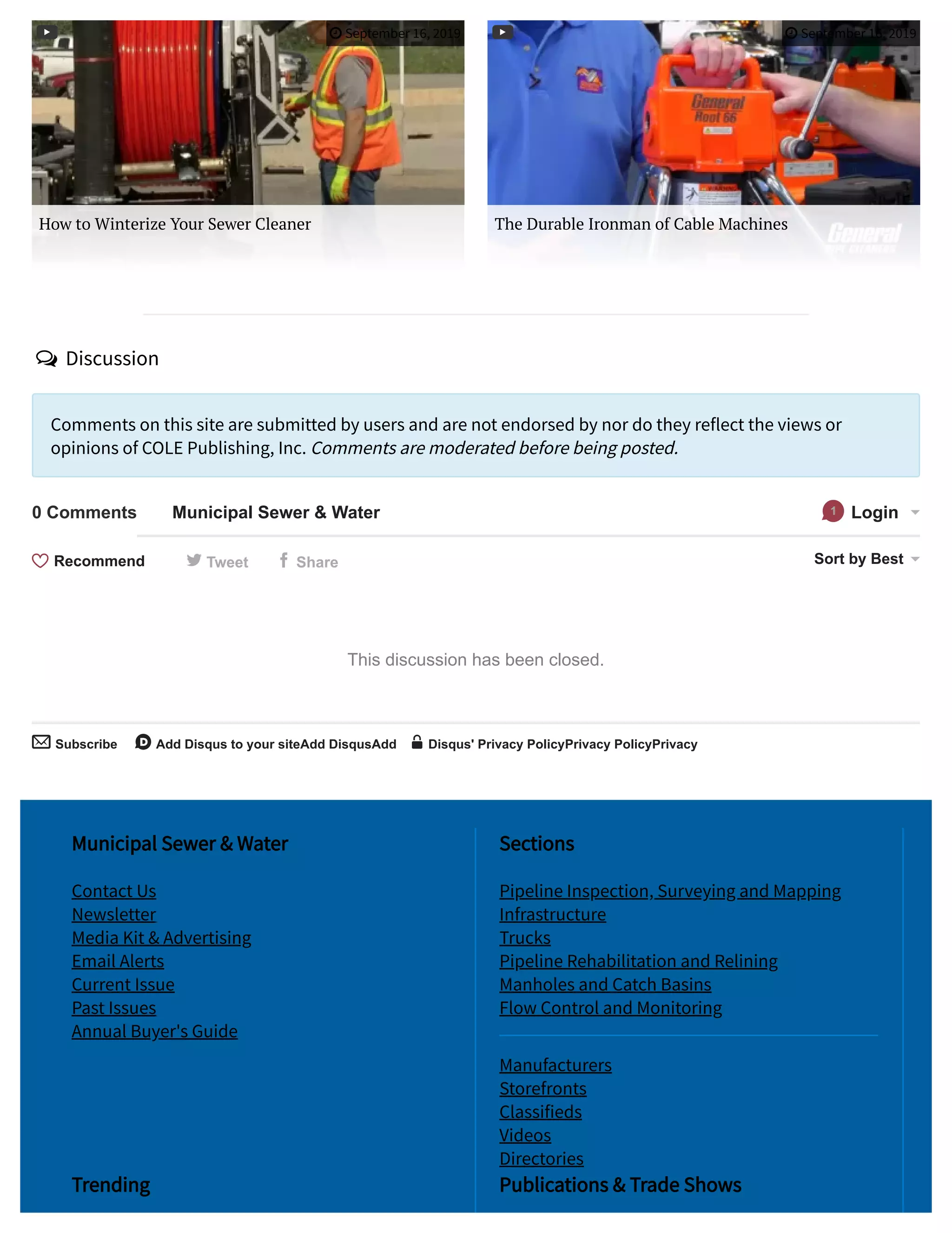 Tough duty municipal sewer and water | PDF