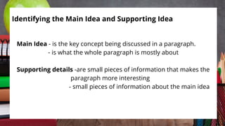 3 q english lesson 3 main idea and supporting details | PPT