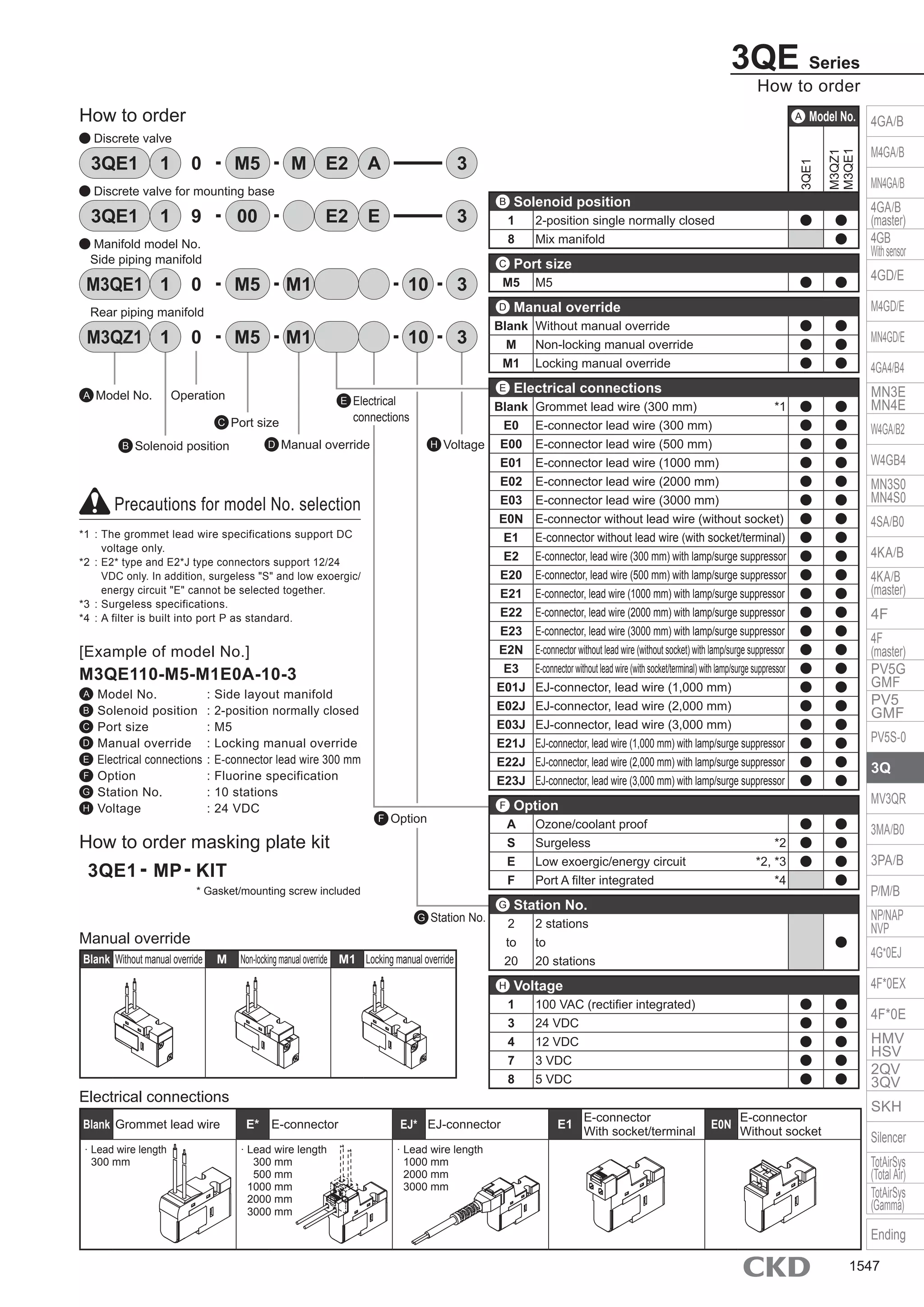 3QR・3QB・3QE・3QZ Series -VALVULA 3 VIAS | PDF