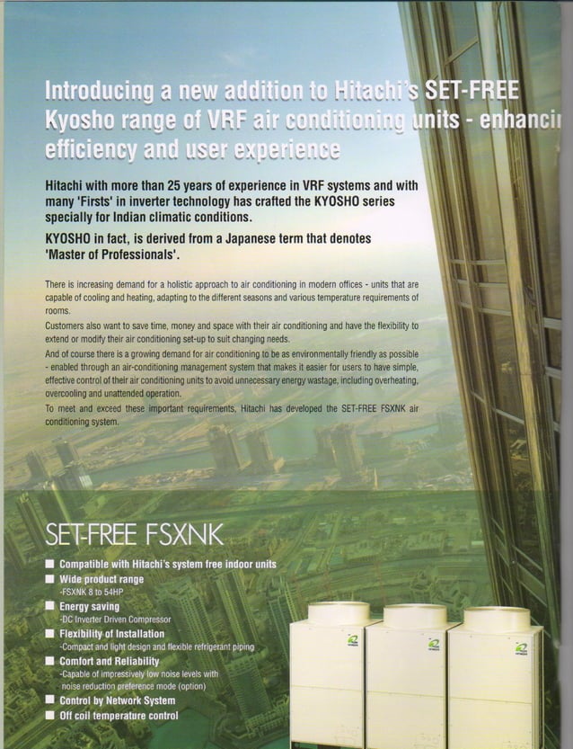 Hitachi set free system vrf Compressors system Designing 919825024651 ...