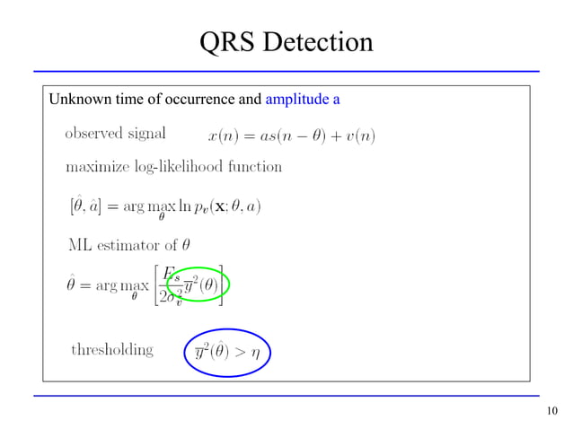 QRS detection is important in all kinds of ECG signal processing | PPT