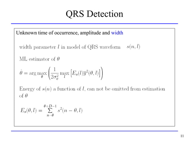 QRS detection is important in all kinds of ECG signal processing | PPT