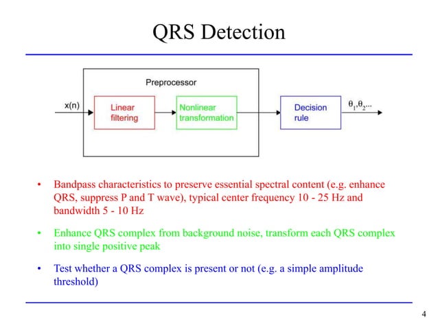 Qrs Detection Is Important In All Kinds Of Ecg Signal Processing Ppt