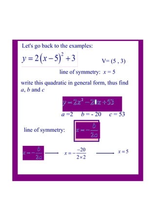 3) quadratic vertex form | PDF