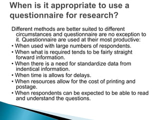 3 questionnaire | PPTX