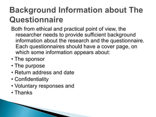 3 questionnaire | PPTX