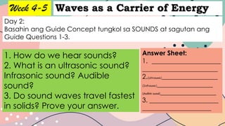 3QW4-5 Science module lesson and practice examples | PDF