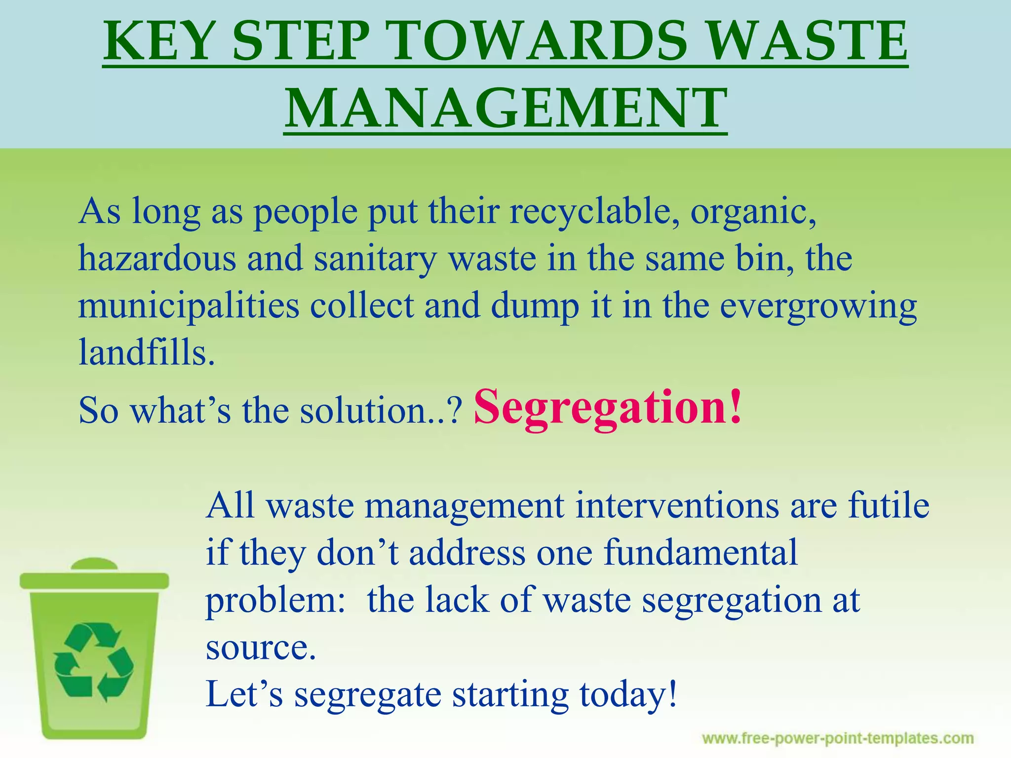 3 R - REDUCE REUSE RECYCLE FOR A SUSTAINABLE PLANET | PPTX