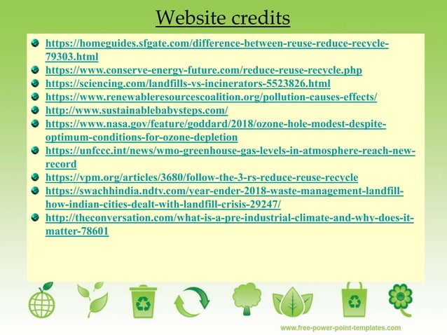 3 R - REDUCE REUSE RECYCLE FOR A SUSTAINABLE PLANET | PPTX