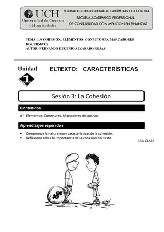 3 ra clase taller de lenguaje ii la cohesión cpc2013 | DOCX